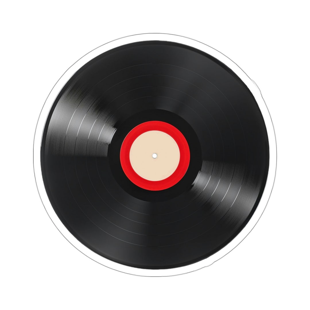 Vintage Record Vinyl Sticker, Retro Music Decal, Laptop Sticker, Water ...