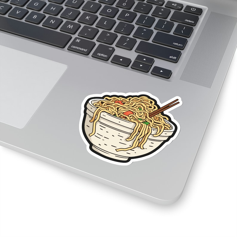 Noodle Bowl Sticker, Water Bottle Decal, Laptop Sticker, Asian Cuisine ...