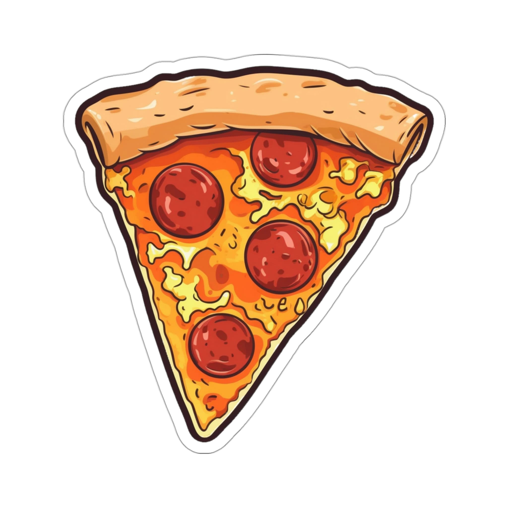Pepperoni Pizza Sticker, Water Bottle Decal, Laptop Sticker, Foodie ...