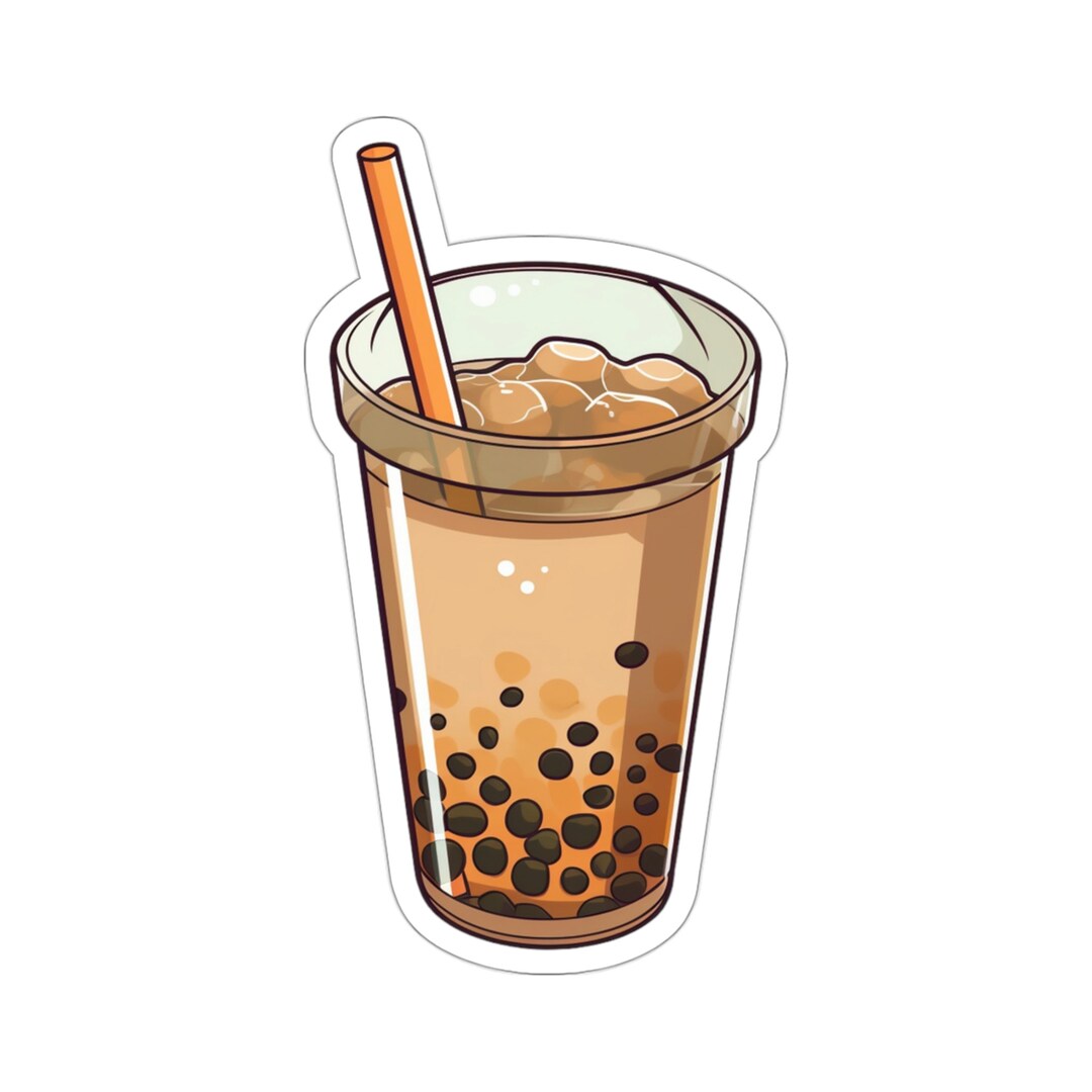 Bubble Tea Sticker, Water Bottle Decal, Laptop Sticker, Drink Lover ...