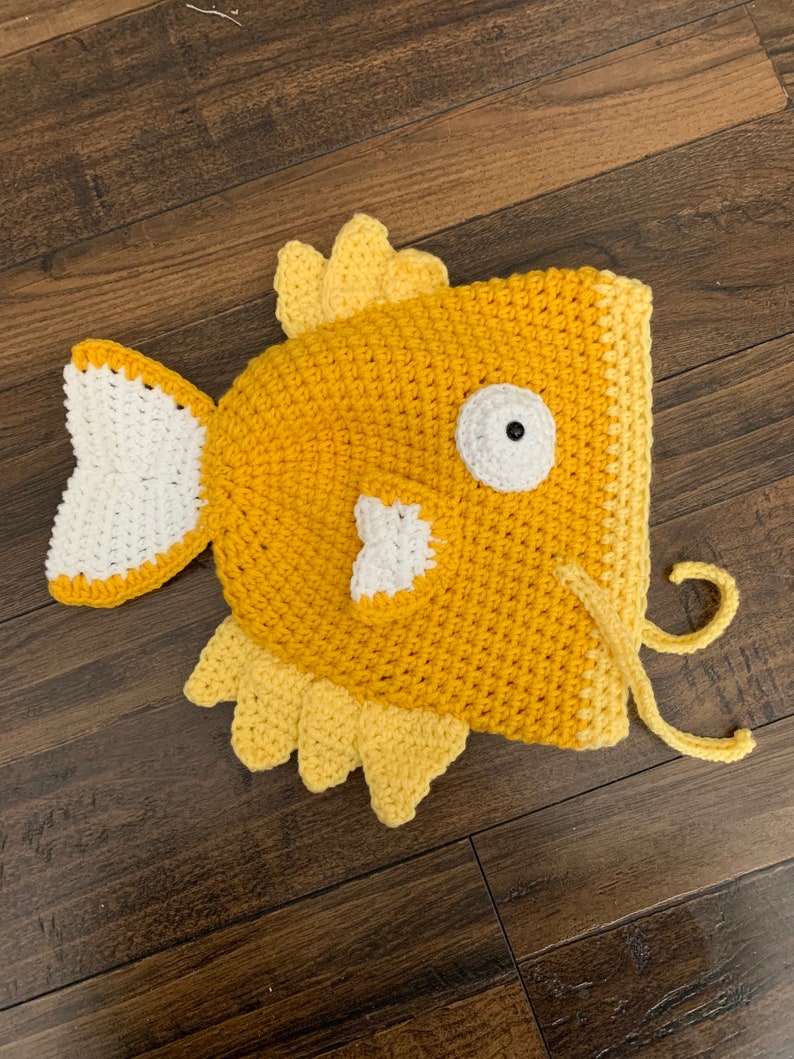 Shining Magikarp Crochet Pokemon Beanie | Etsy