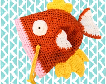 CROCHET PATTERN ONLY Gyarados and Magikarp Beanie - Etsy
