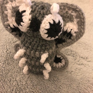 Mothra Crochet Plush black and White 6 Inches Tall - Etsy