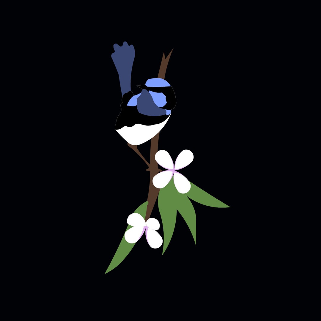 Blue Wren 1 Applique PDF Pattern Instant Download - Etsy