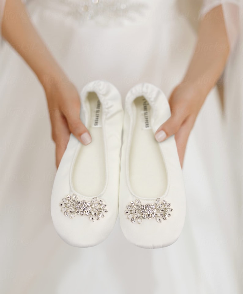 Elegant Bridal Slippers Fancy Slippers Bridesmaid Slippers - Etsy