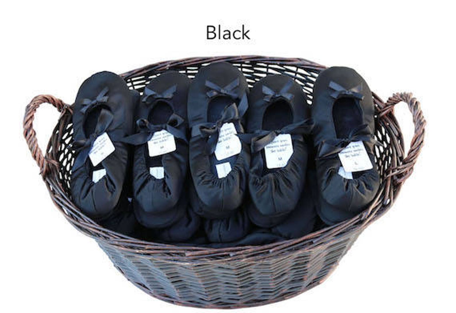 100 Pairs Bulk Dancing Slippers for Wedding Guest Ballet Satin Slippers ...