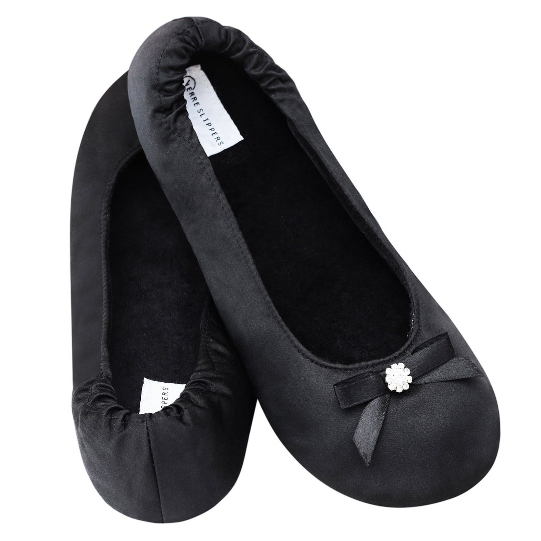 Wedding Guest Slippers With Rhinestone Bow - Dancing Shoes Favor (20 or ...