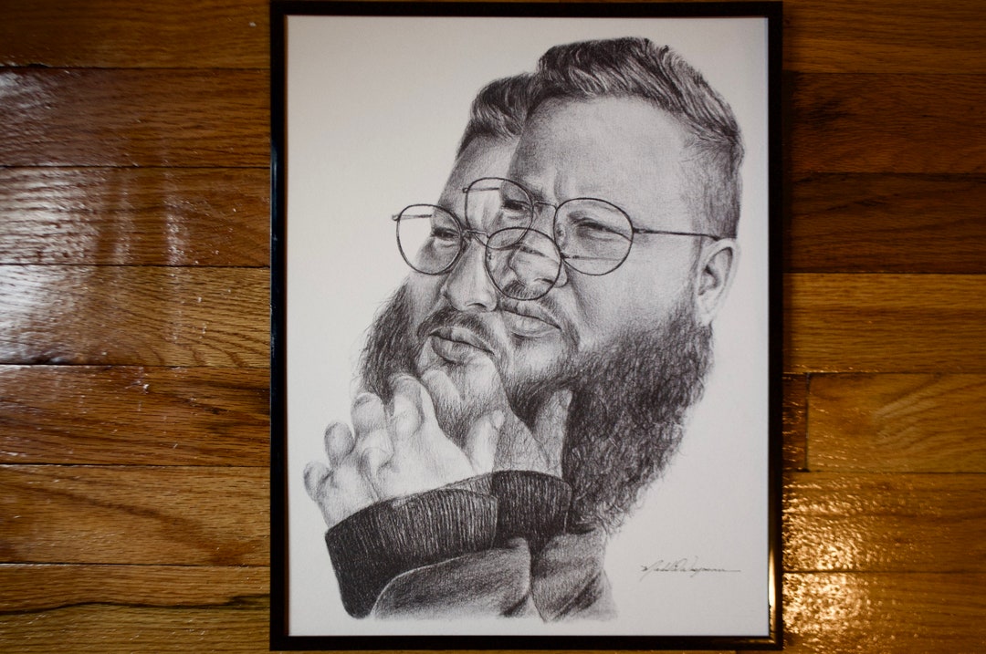 Action Bronson - Graphite Print - Etsy