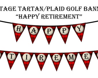 HAPPY RETIREMENT golf Printable Party Banner and Decoration | Etsy