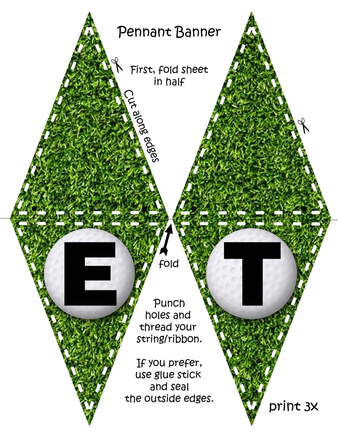 HAPPY RETIREMENT golf Printable Party Banner and Decoration - Etsy