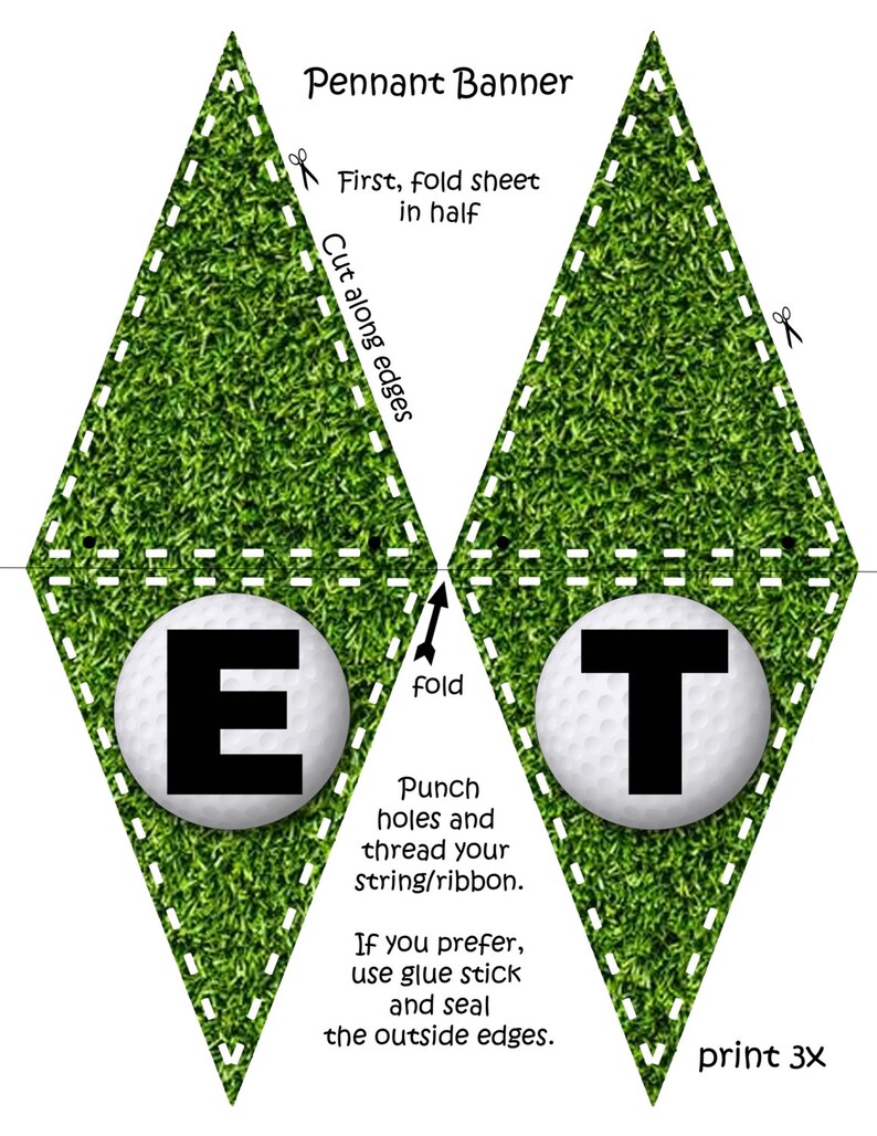 HAPPY RETIREMENT golf Printable Party Banner and Decoration - Etsy