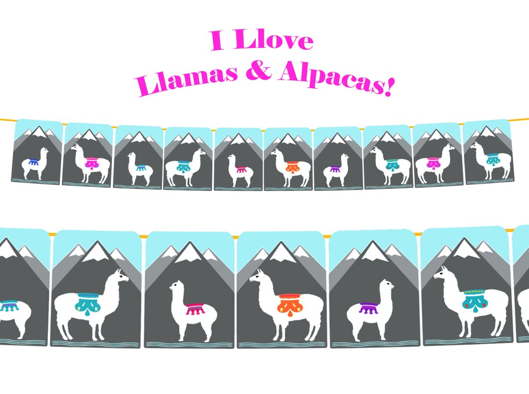 LLAMAS and ALPACAS - DIY Festive Banner to Make Everyone Smile! Cute ...