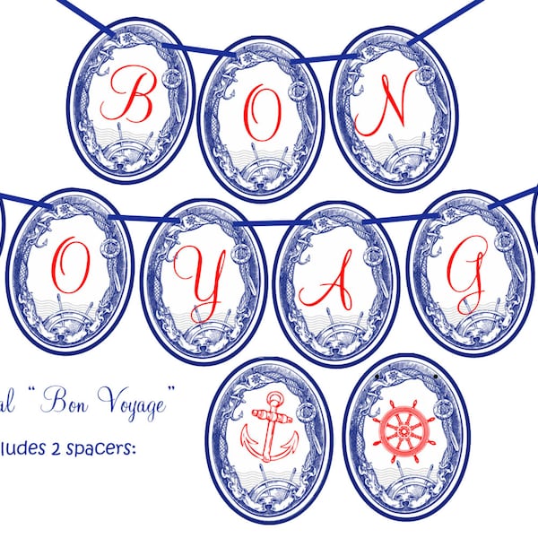 Bon Voyage Banner Printable - Etsy
