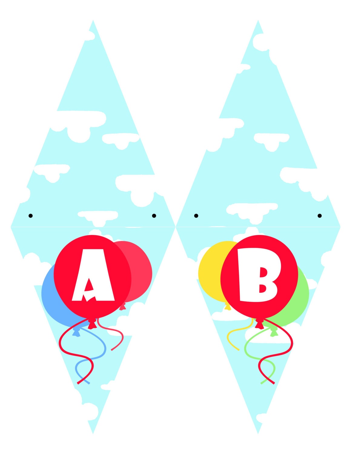 CREATE YOUR OWN - (balloons) Printable Party Banner and Decoration ...