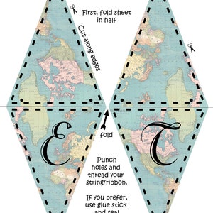 HAPPY RETIREMENT (vintage Map) Printable Party Banner and Decoration - Etsy