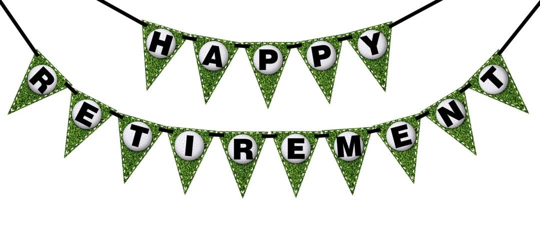 HAPPY RETIREMENT (golf) Printable Party Banner and Decoration - Etsy