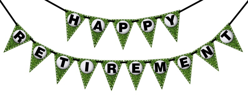 HAPPY RETIREMENT golf Printable Party Banner and Decoration - Etsy