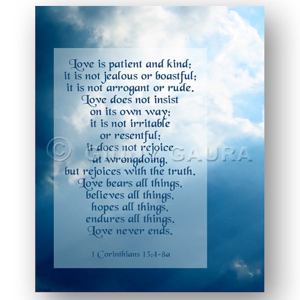 Love is Patient Poem - Etsy