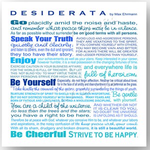 Desiderata Poem by Max Erhmann - Instant Printable Download Art - 8x10 ...