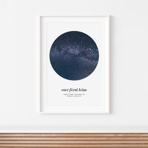 Custom Star Charts, Starry Night Poster, Digital Sky Map Christmas Gift ...