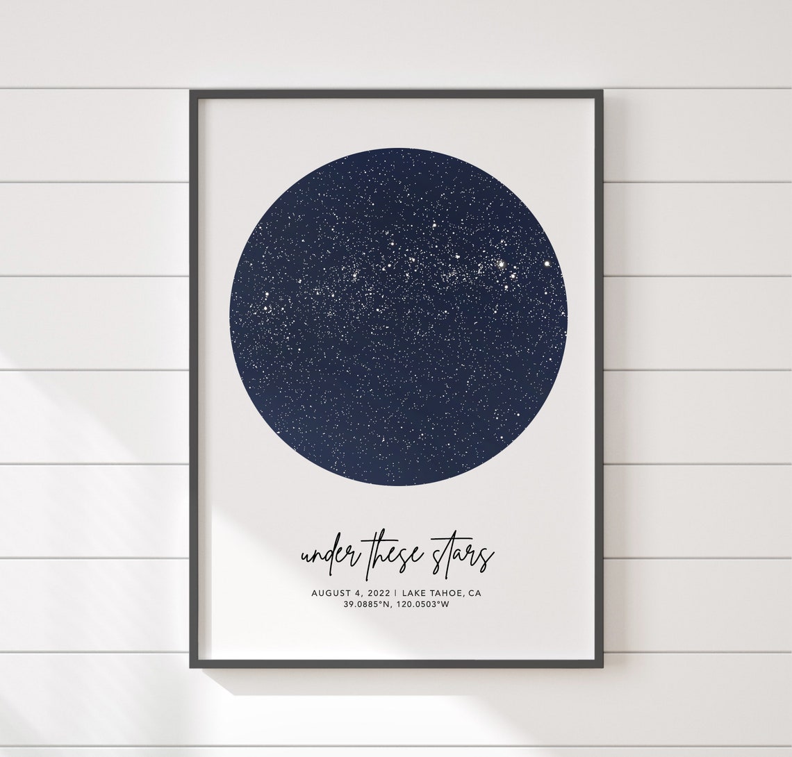 Printable Star Map of the Night Sky by Date, Constellation Map by ...