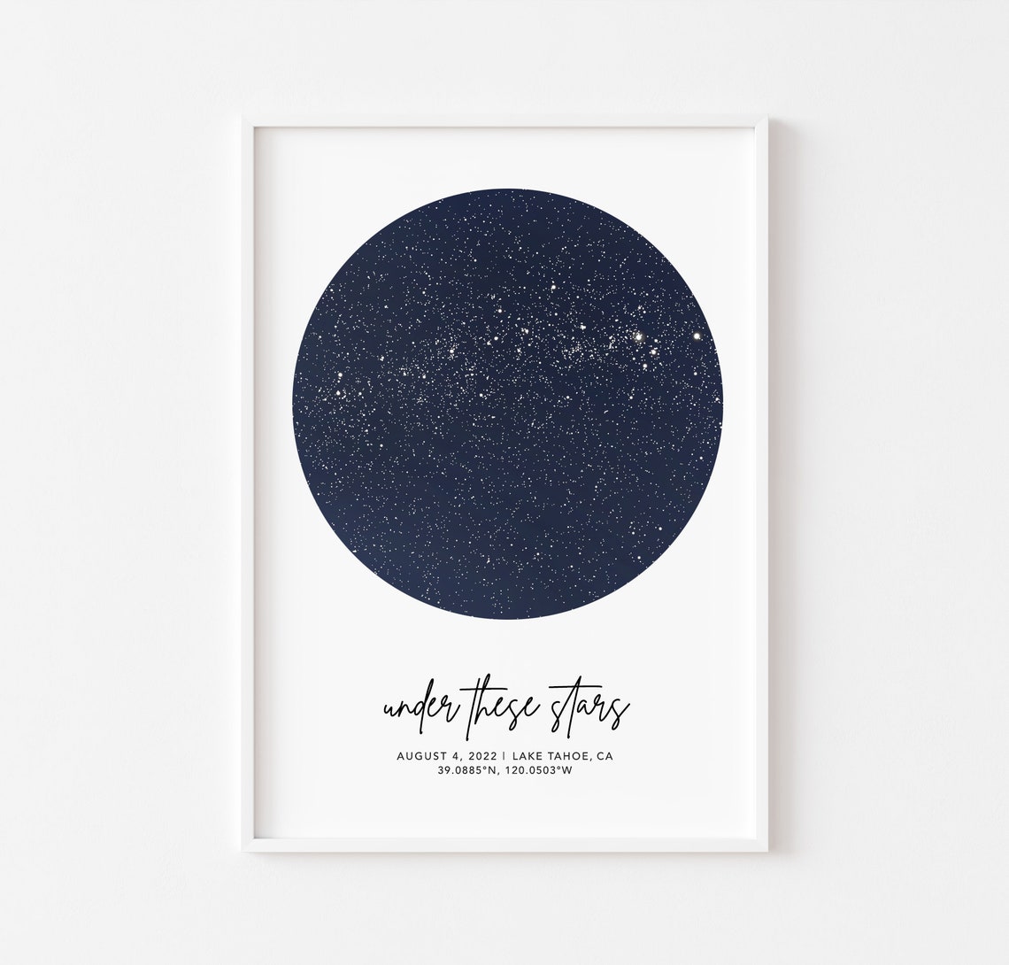 Printable Star Map of the Night Sky by Date, Constellation Map by ...