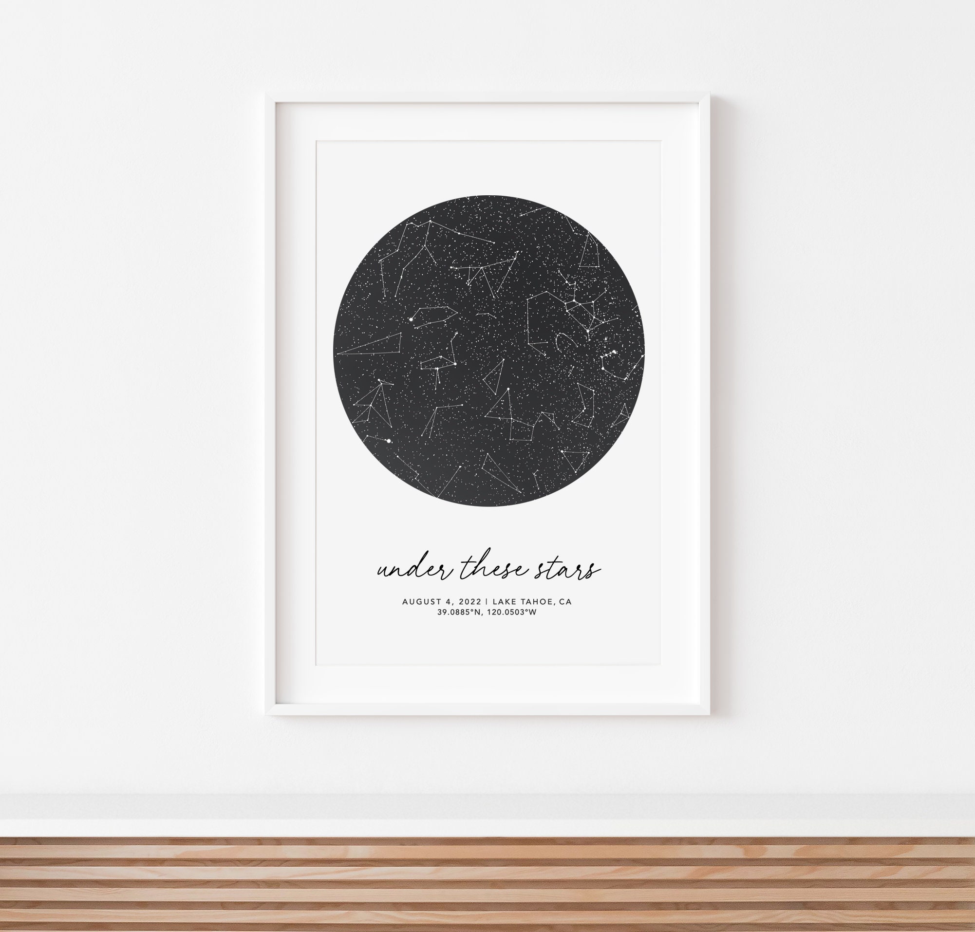 Star Map Constellation Art, Night Sky Print, Husband Gift - Etsy