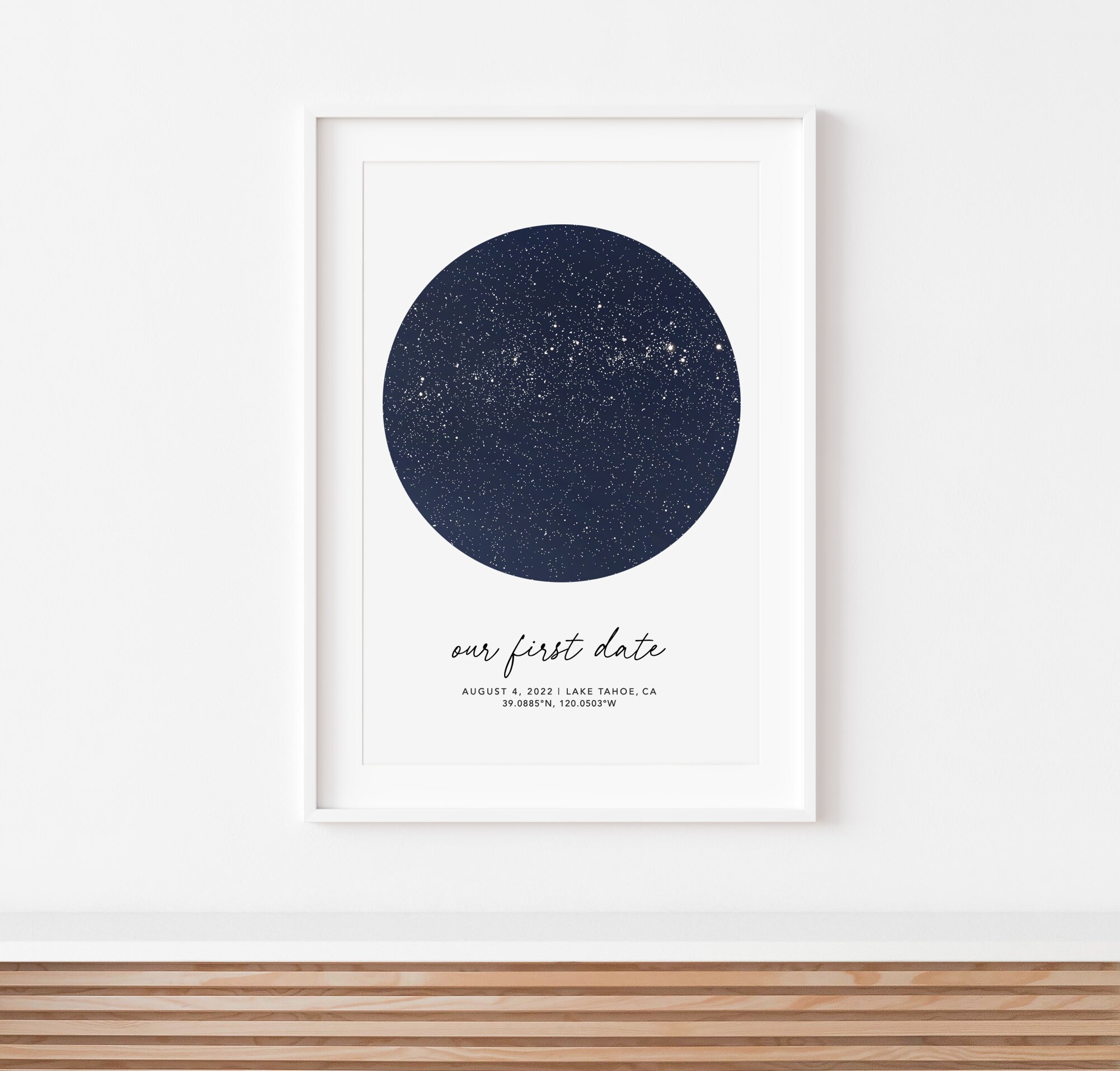 Star Map First Date Anniversary Print, Night Sky Print, Special Gift ...
