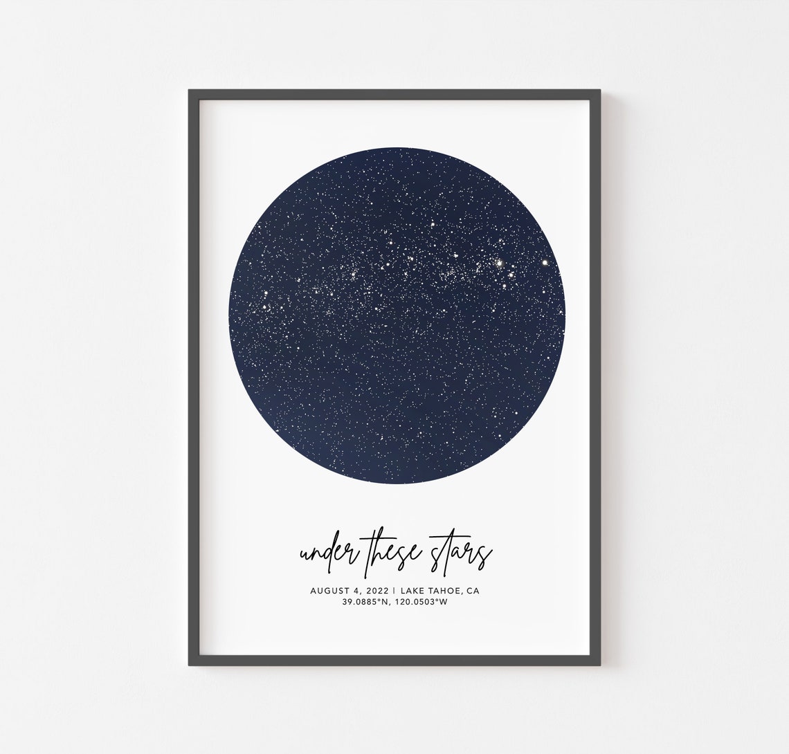 Printable Star Map of the Night Sky by Date, Constellation Map by ...