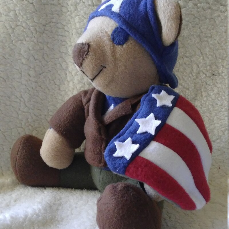 Captain America Bear - Etsy