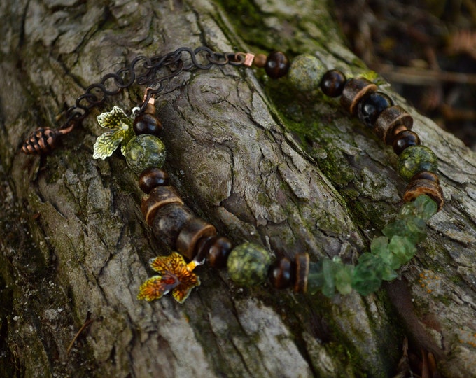 Adjustable Forest Charm Bracelet - Etsy