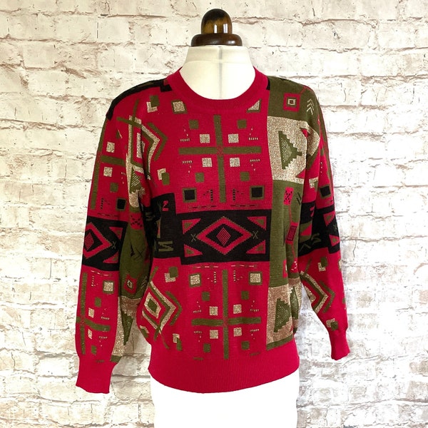 Geometric Sweater - Etsy UK