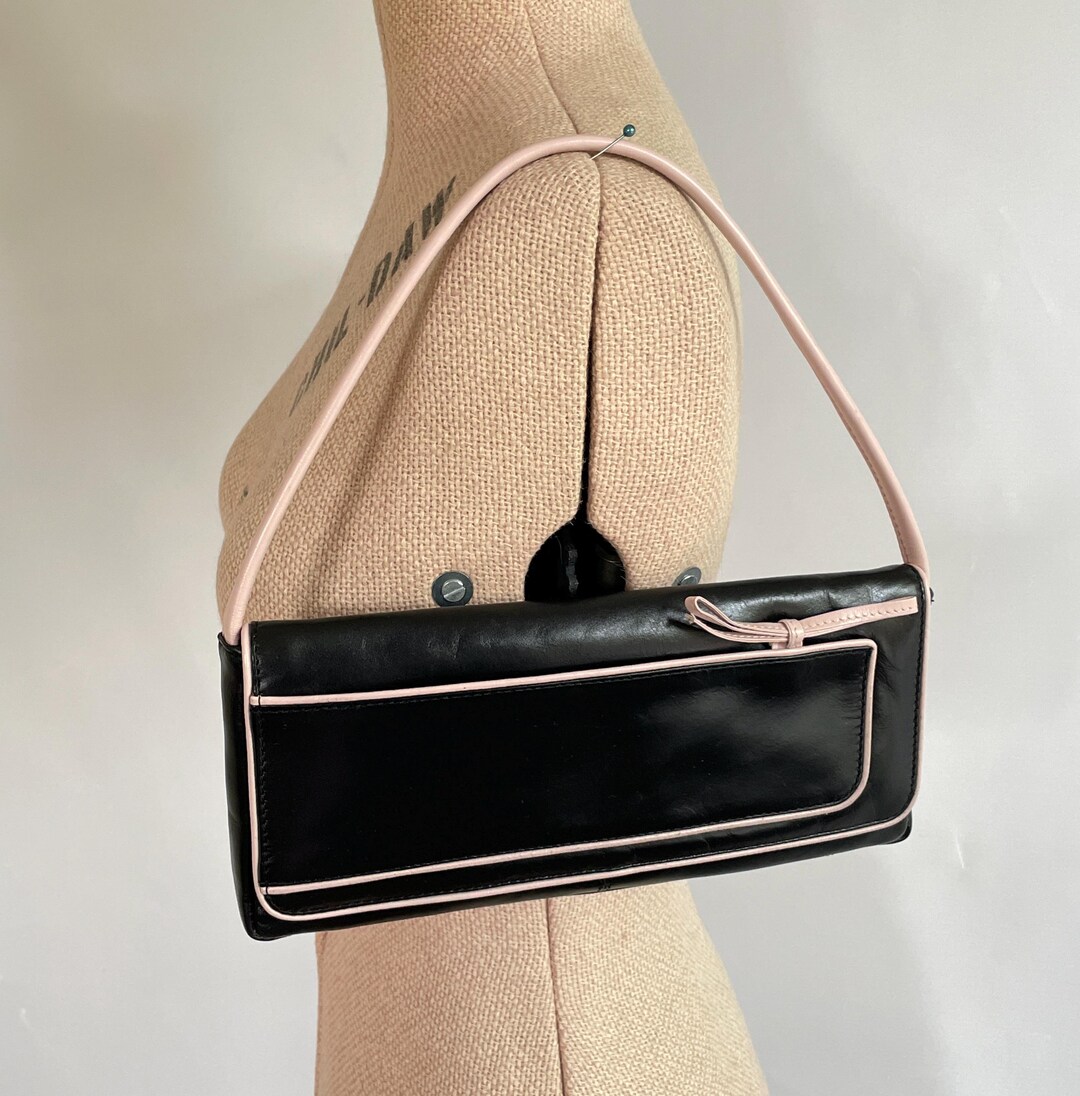 Vintage Suzy Smith Under Arm Handbag Purse in Black Leather C1990s - Etsy