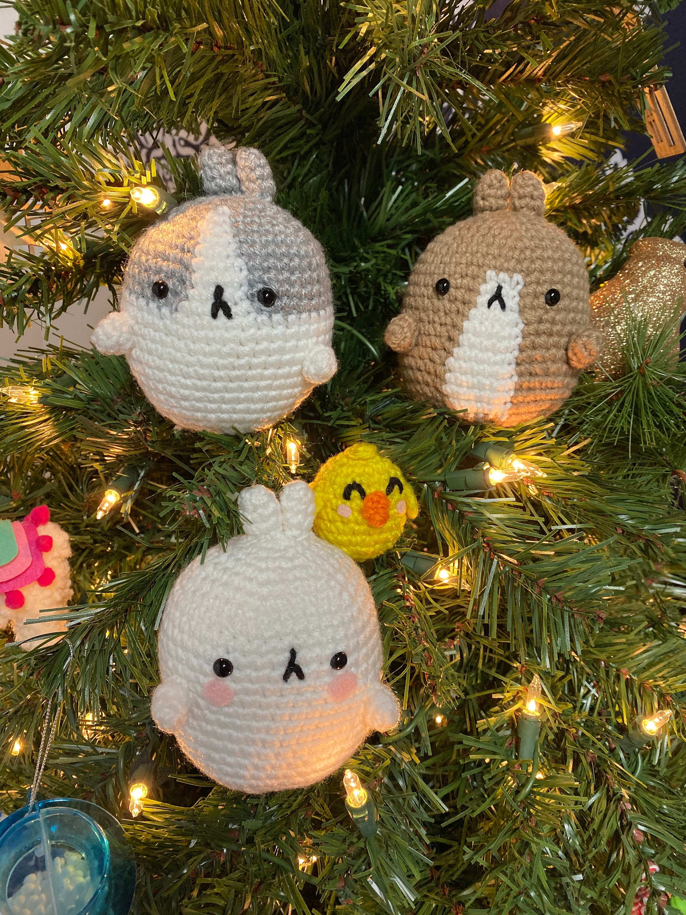 Wobble Molang Bunny and Friends Crochet Amigurumi Pattern - Etsy