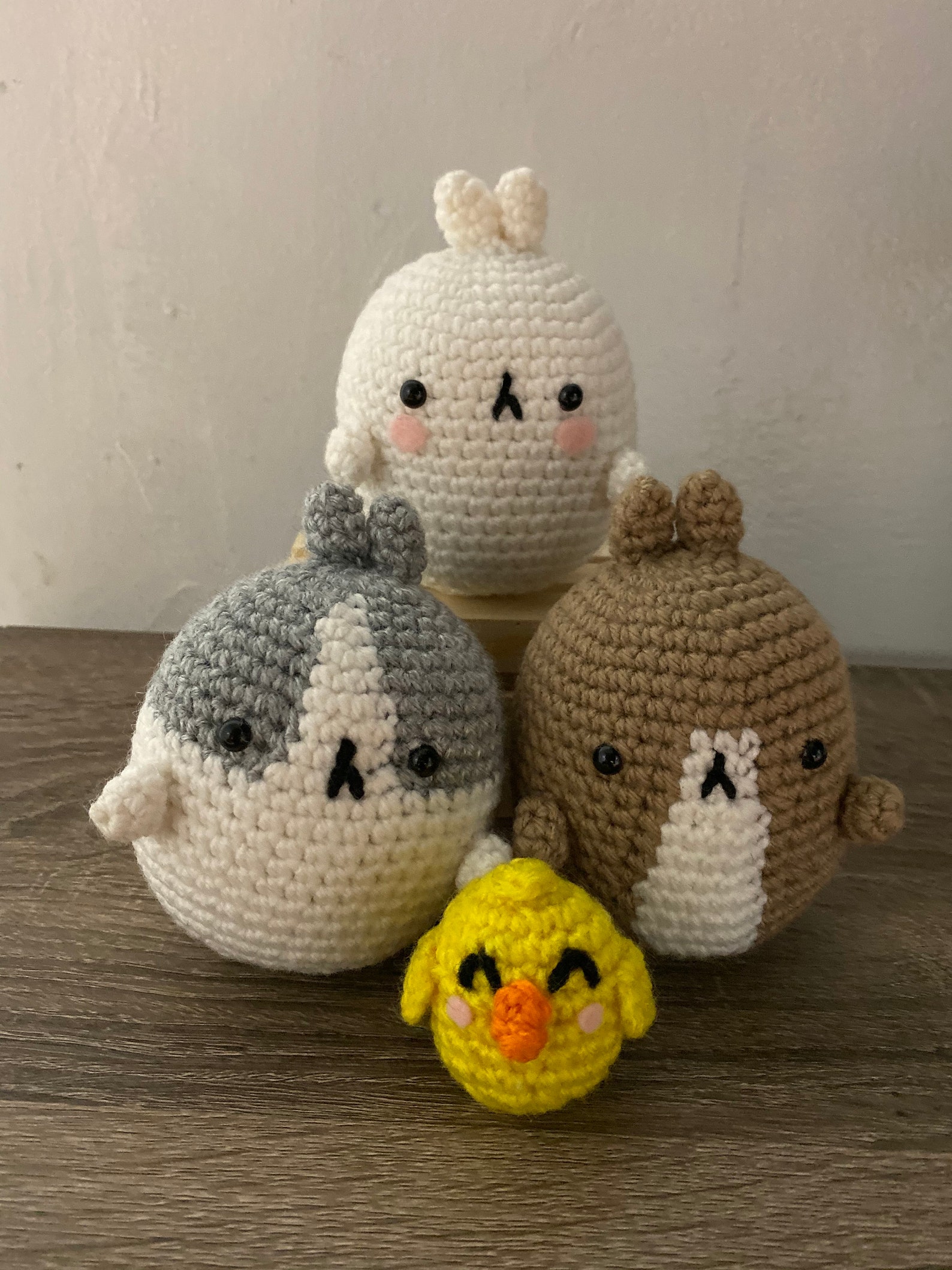 Wobble Molang Bunny and Friends Crochet Amigurumi Pattern - Etsy