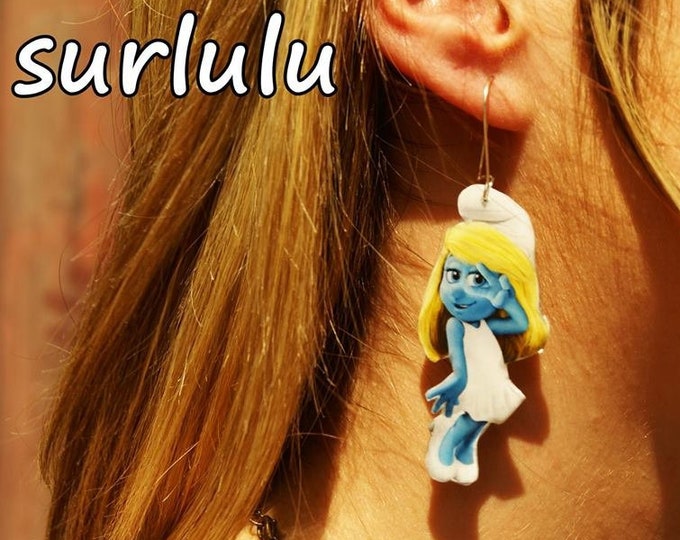 Smurfette Handmade Earrings! the Smurfs Comic Book,series and Cinema ...