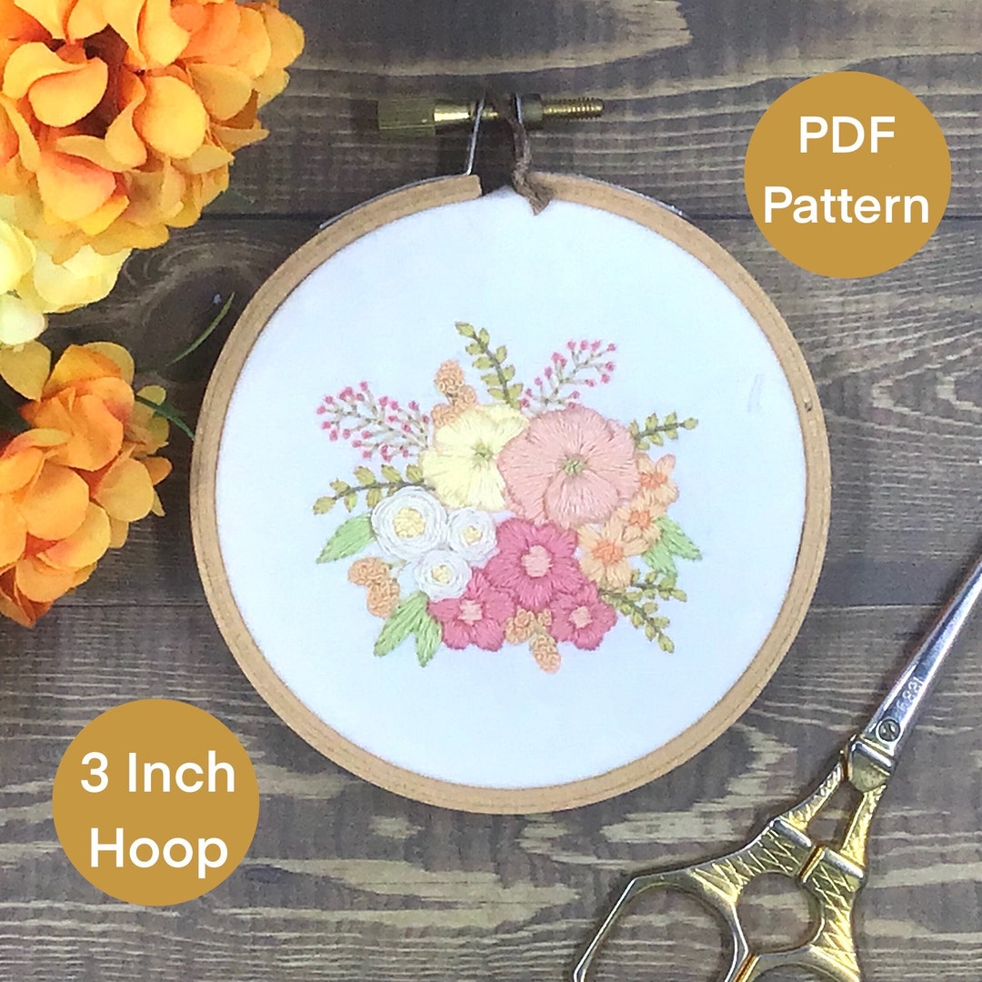Hand Embroidery Pattern. PDF. Little Posy 1. Digital Download. How to ...