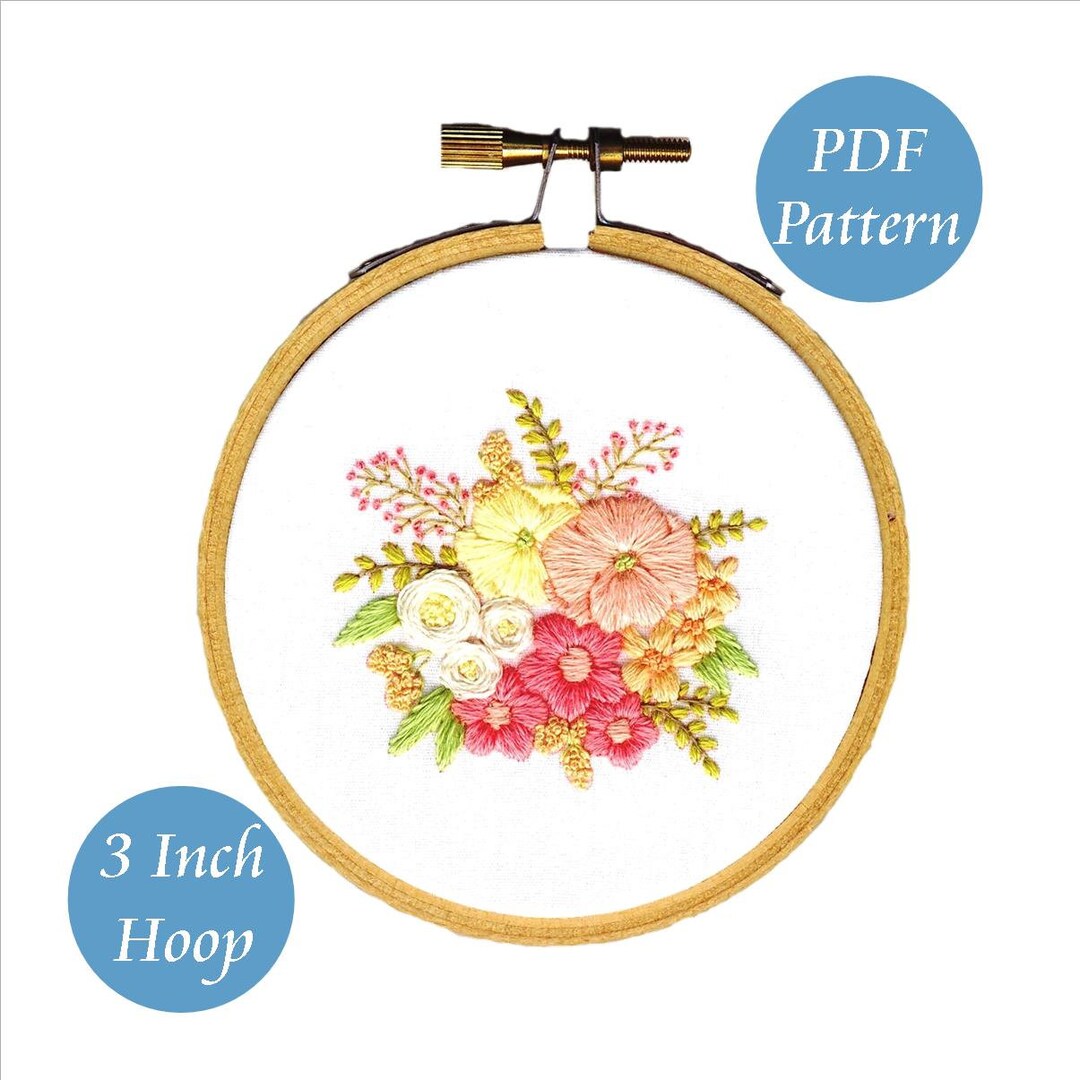 Hand Embroidery Pattern. PDF. Little Posy 1. Digital Download. - Etsy