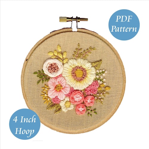 Hand Embroidery Pattern. PDF. Little Posy 3. Digital Download. | Etsy