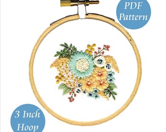 Hand Embroidery Pattern. PDF. Little Posy 3. Digital Download. | Etsy