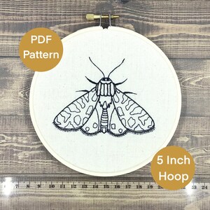 Hand Embroidery Pattern. PDF. Line Art Tiger Moth. Outline Embroidery ...