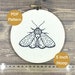 Hand Embroidery Pattern. PDF. Line Art Tiger Moth. Outline Embroidery ...