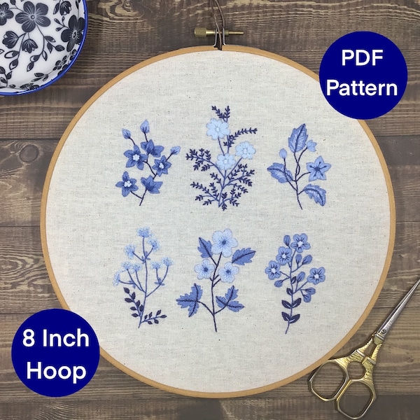 Botanical Embroidery Patterns - Etsy