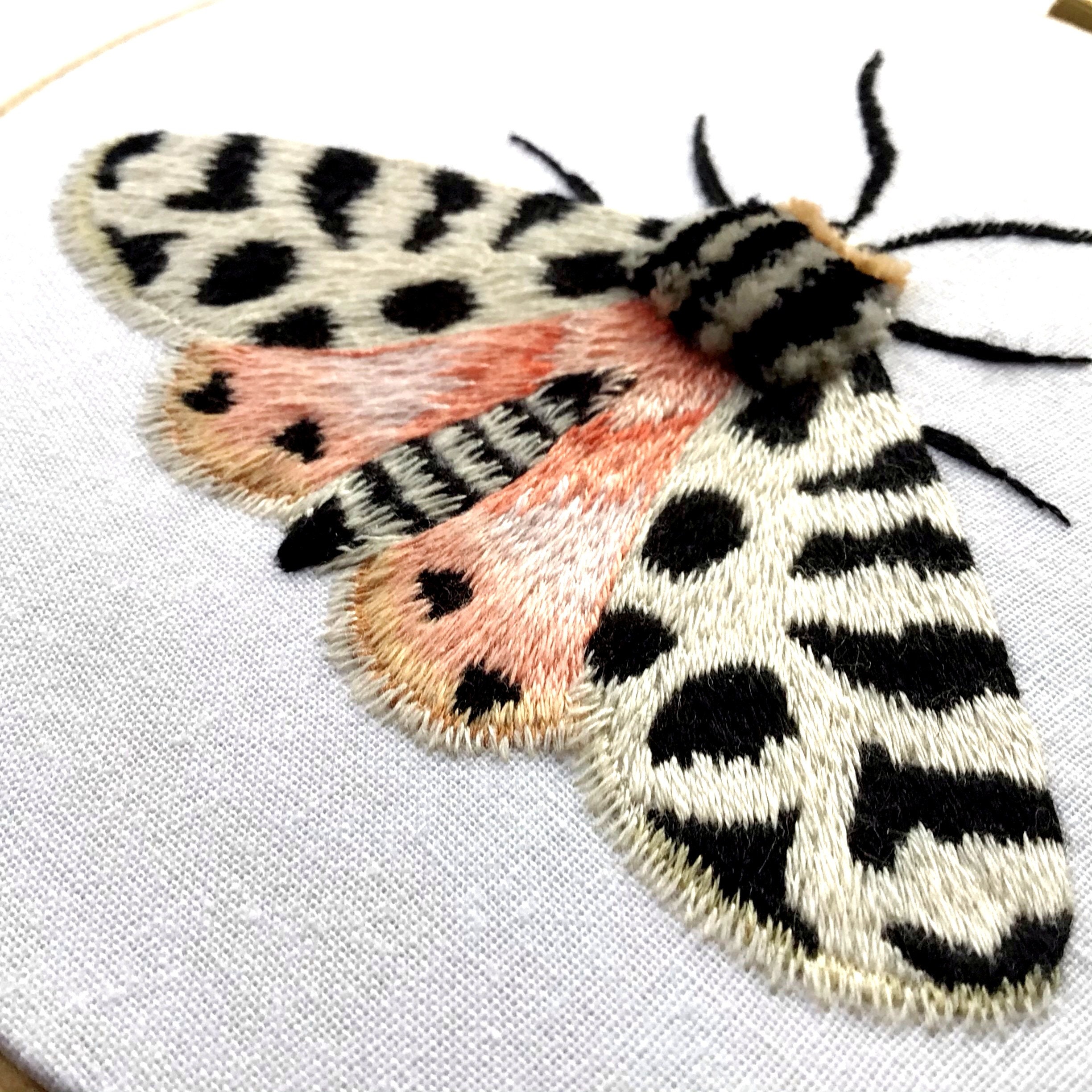 Hand Embroidery Pattern. PDF. Tiger Moth. Apantesis - Etsy Australia