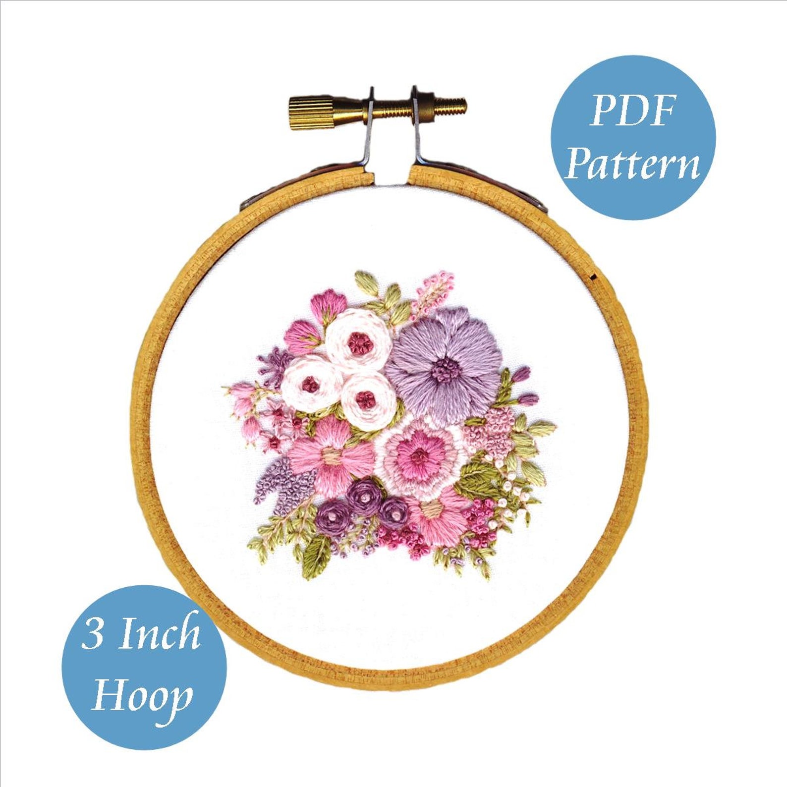 Hand Embroidery Pattern. PDF. Little Posy 3. Digital Download. How to ...