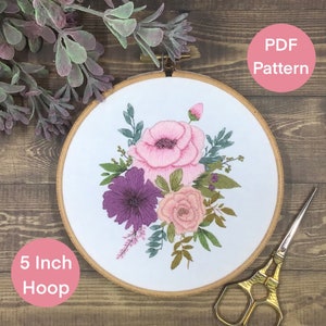 Hand Embroidery Pattern. PDF. Hannah Floral Pattern.. How to Pattern ...