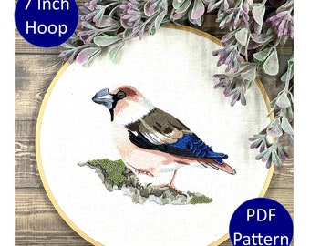 Bird Embroidery Pattern Thread Painting Tutorial Splendid - Etsy