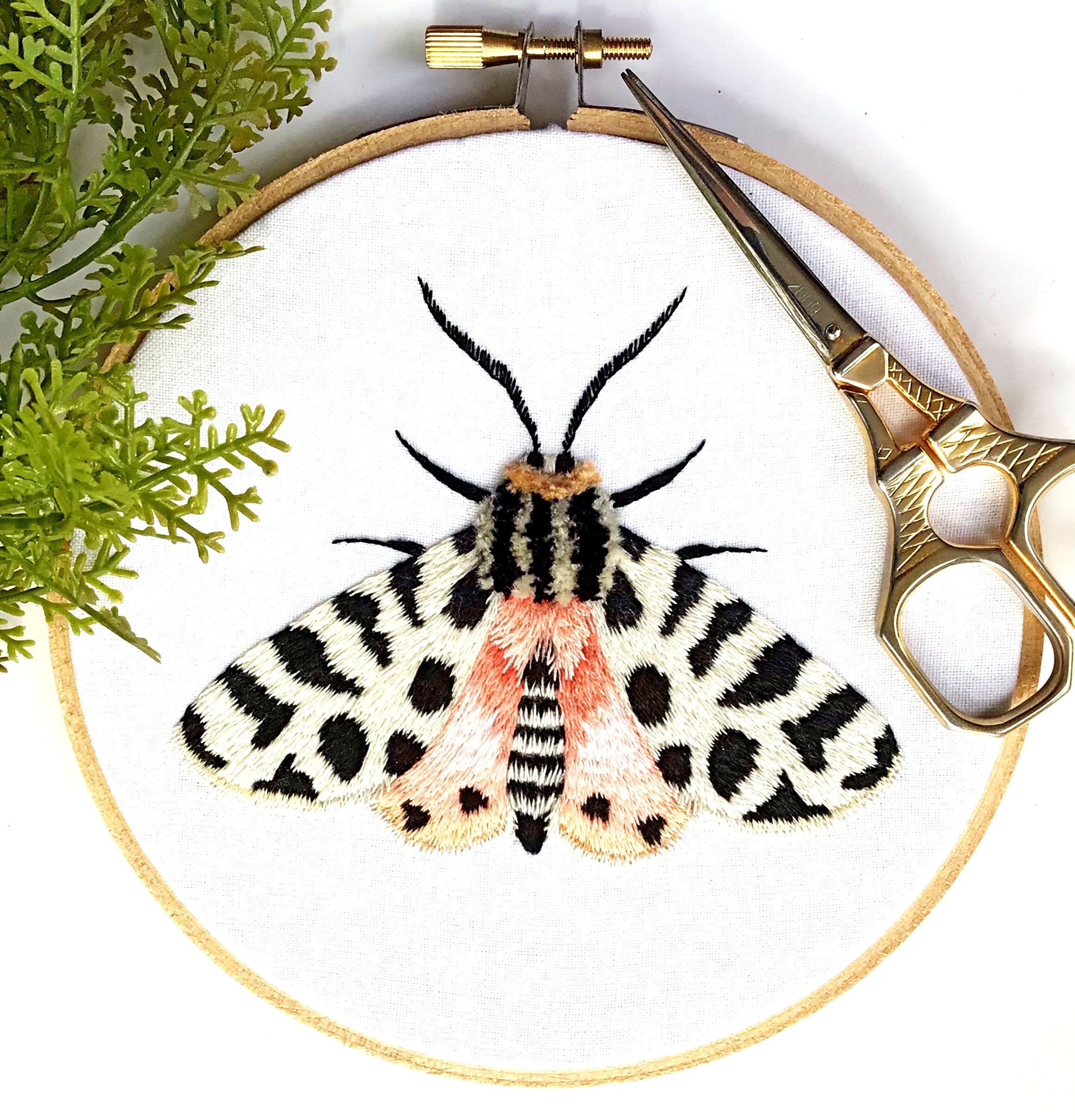 Hand Embroidery Pattern. PDF. Tiger Moth. Apantesis - Etsy Australia