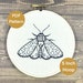 Hand Embroidery Pattern. PDF. Line Art Tiger Moth. Outline Embroidery ...