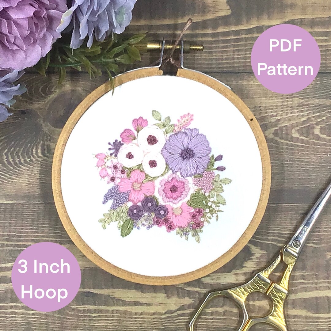 Hand Embroidery Pattern. PDF. Little Posy 3. Digital Download. How to ...